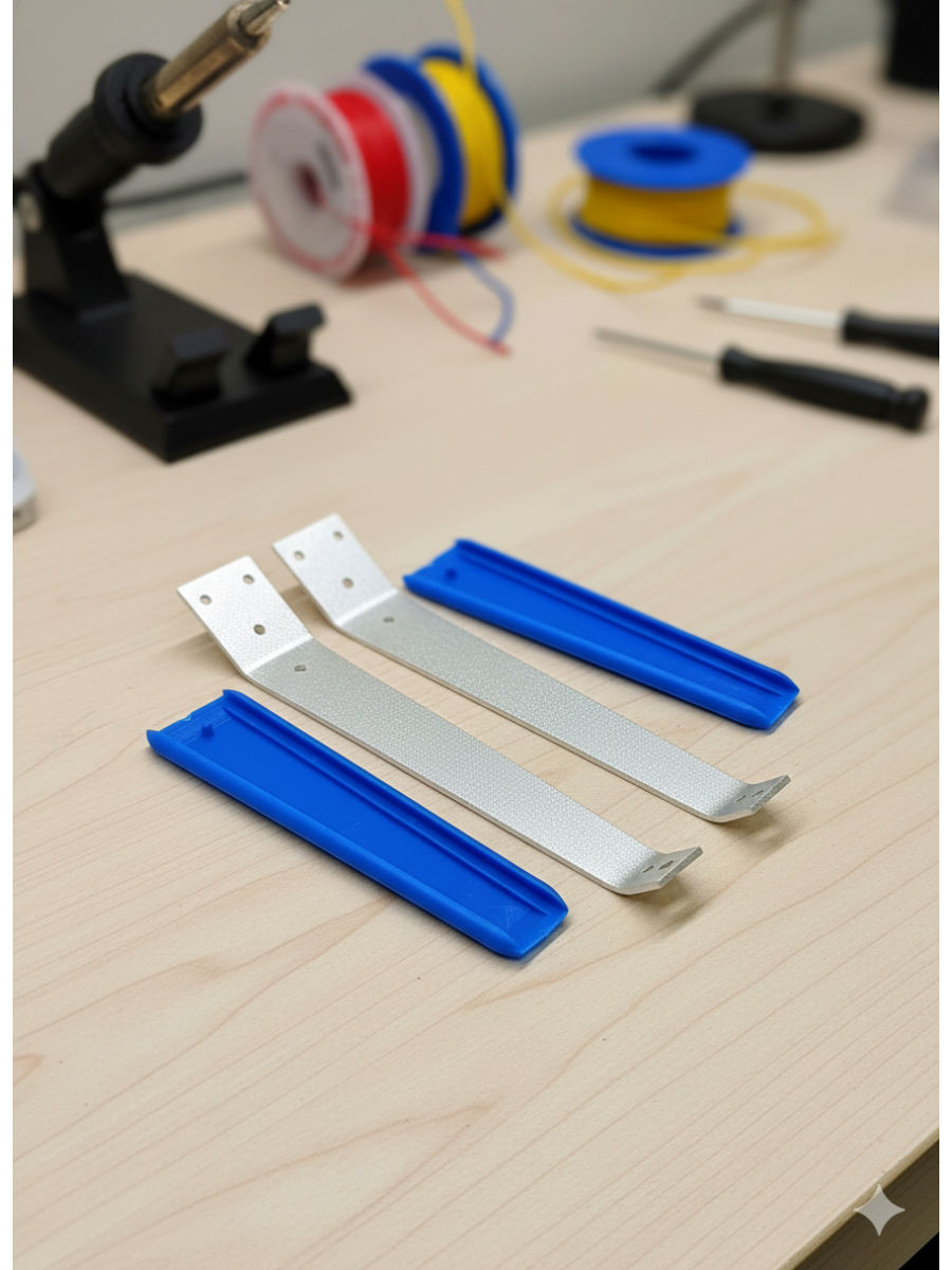 Стойки шасси 165 мм алюминиевые Haoye с накладками, синие