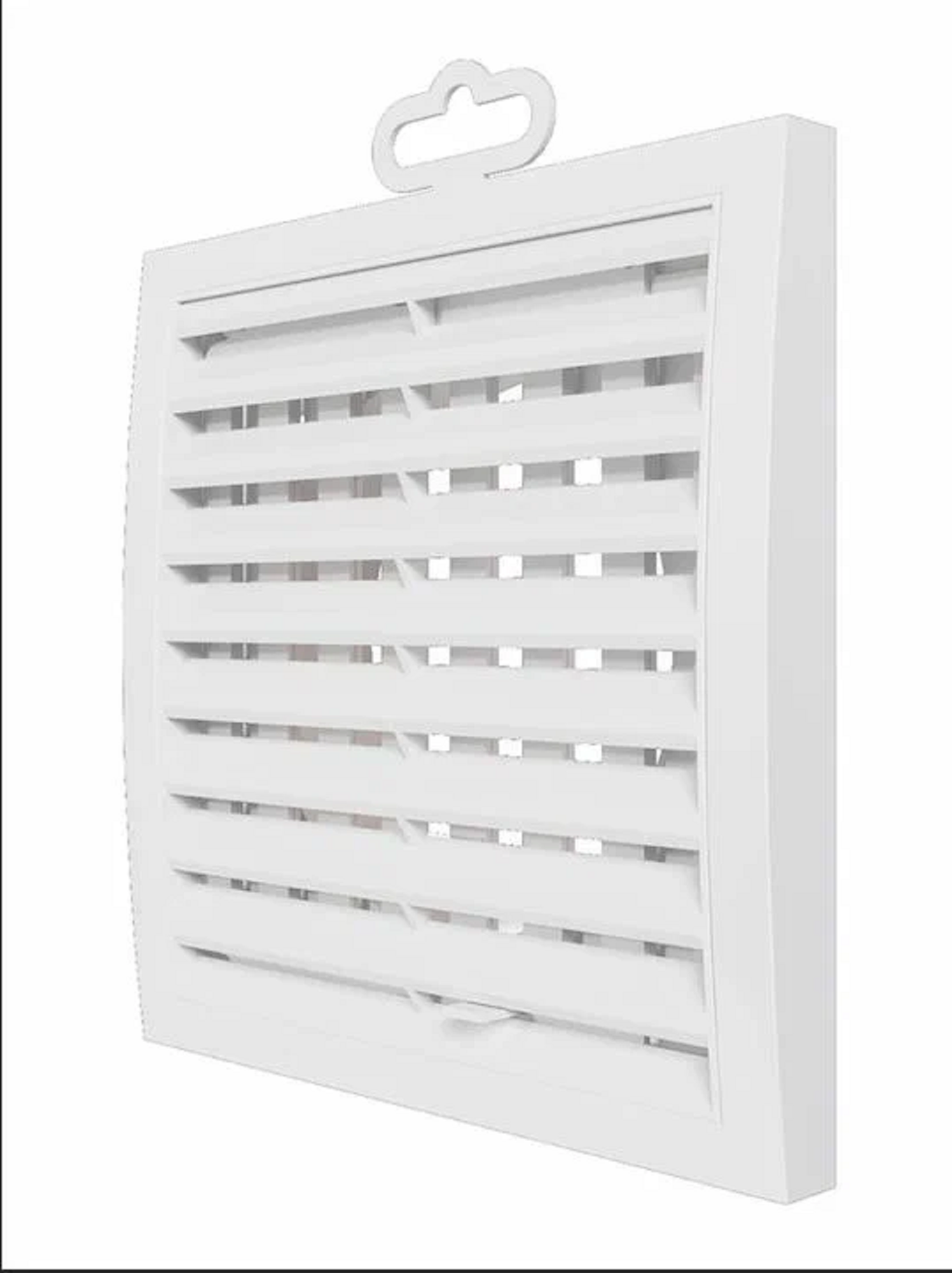 Решетка вентиляционная регулируемая 150х150 разъемная 1515RRP10F с фланцем белая