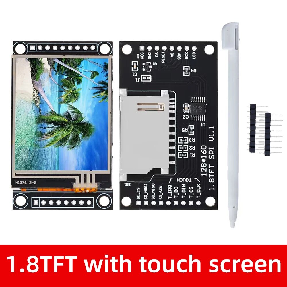 TFT ЖК-дисплей 1.8 дюйма для Arduino/Raspberry Pi baishundianzi With touch 1pc