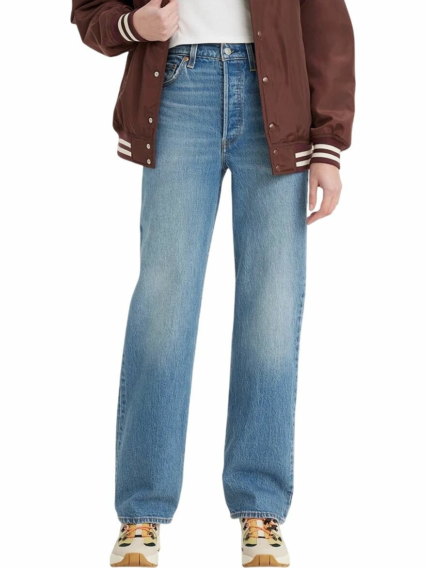 Джинсы широкие Women Ribcage Full Length Jeans 