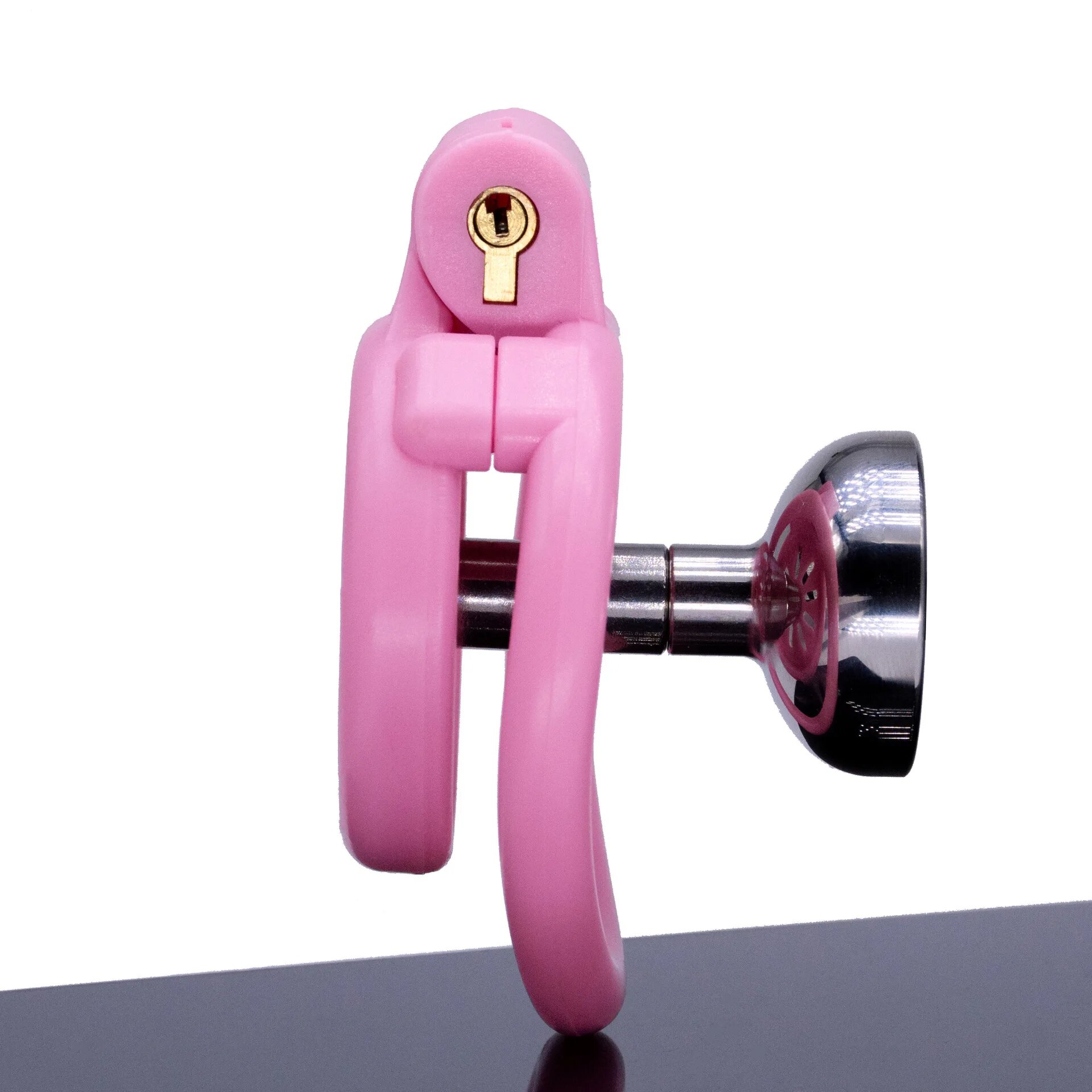 3-цветный плоский замок верности, клетка для пениса с отрицательным катетером, съемный пенис, Pink-G