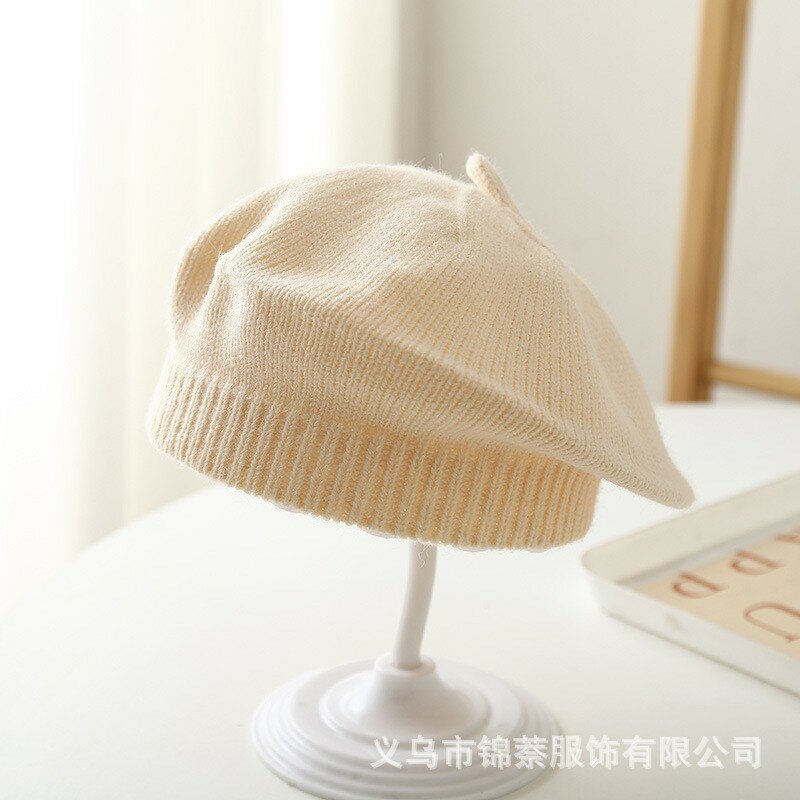 Детская шапка на осень и зиму, милый детский берет с Микки Маусом, детская шерстяная шапка с героями мультфильмов, вязаная художница для девочек