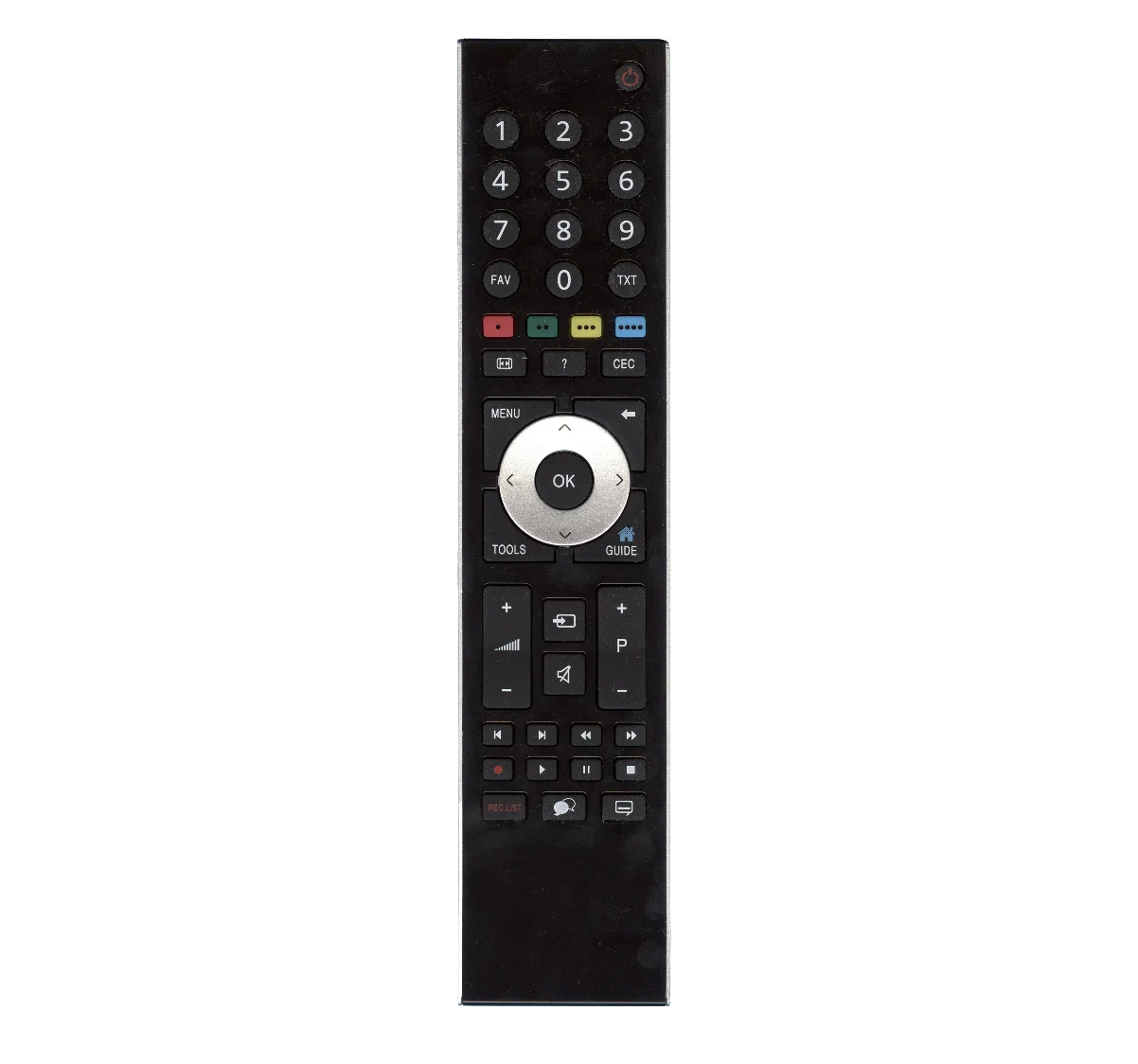 Пульт Huayu TP6, для телевизора, Grundig, цвет чёрный, ИК-сигнал