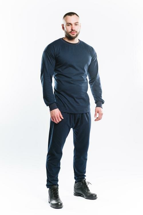Белье нательное термостойкое Спецпошив мужское, фуфайка и кальсоны, для защиты от термических рисков электрической дуги, темно-синий, р 96-100/182-188