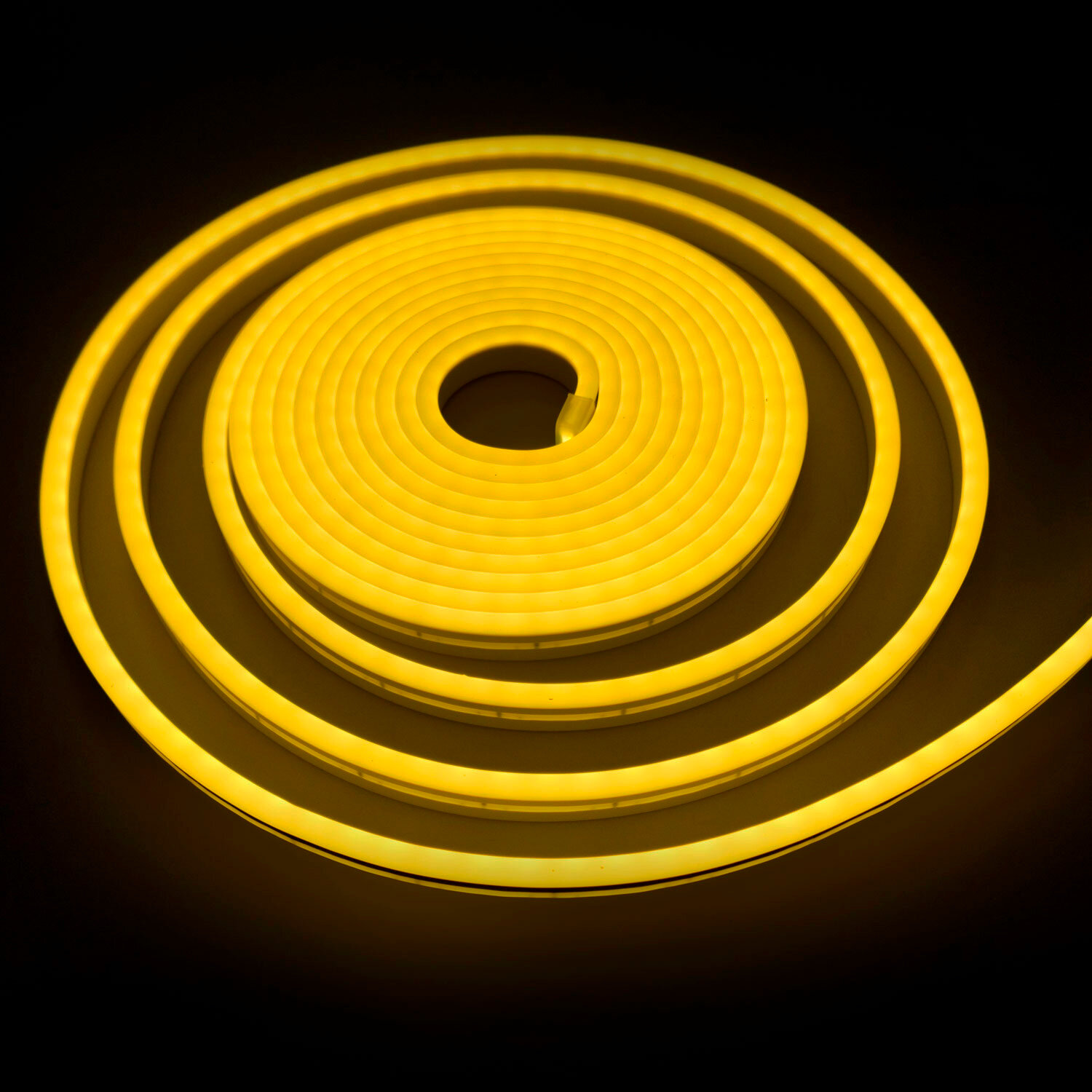 Гибкий светодиодный неон 12V 6x12 мм Желтый 5м Giant4