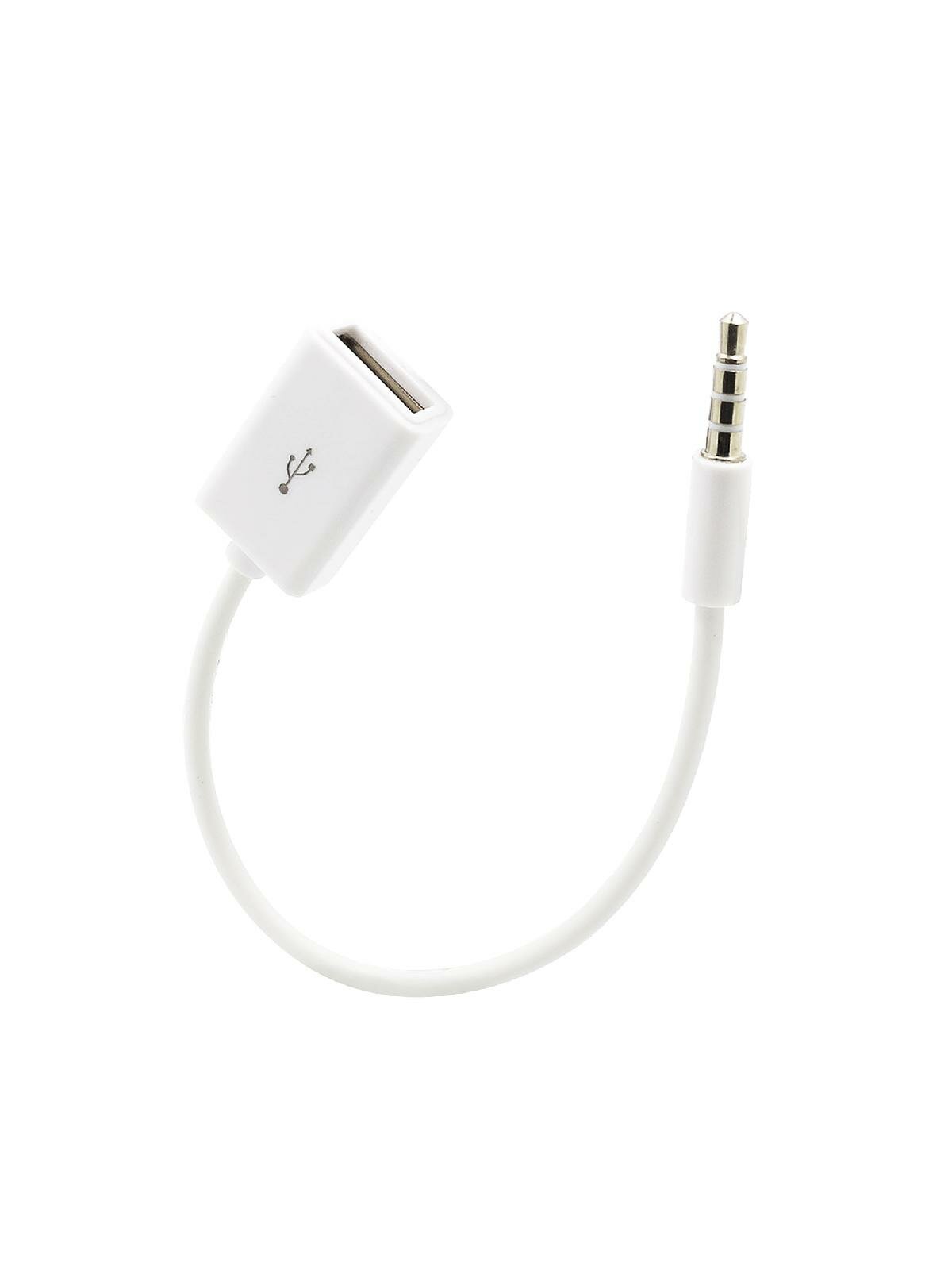 3,5 мм Разъемы AUX Стерео от порта к USB-гнезду Кабель-конвертер Шнур