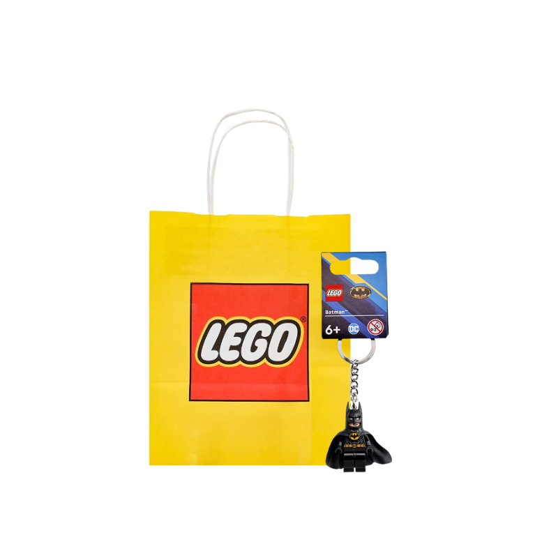 LEGO Бэтмен Брелок с фигуркой унисекс 854235, Cool Batman Keychain+Paper Shopping Bag