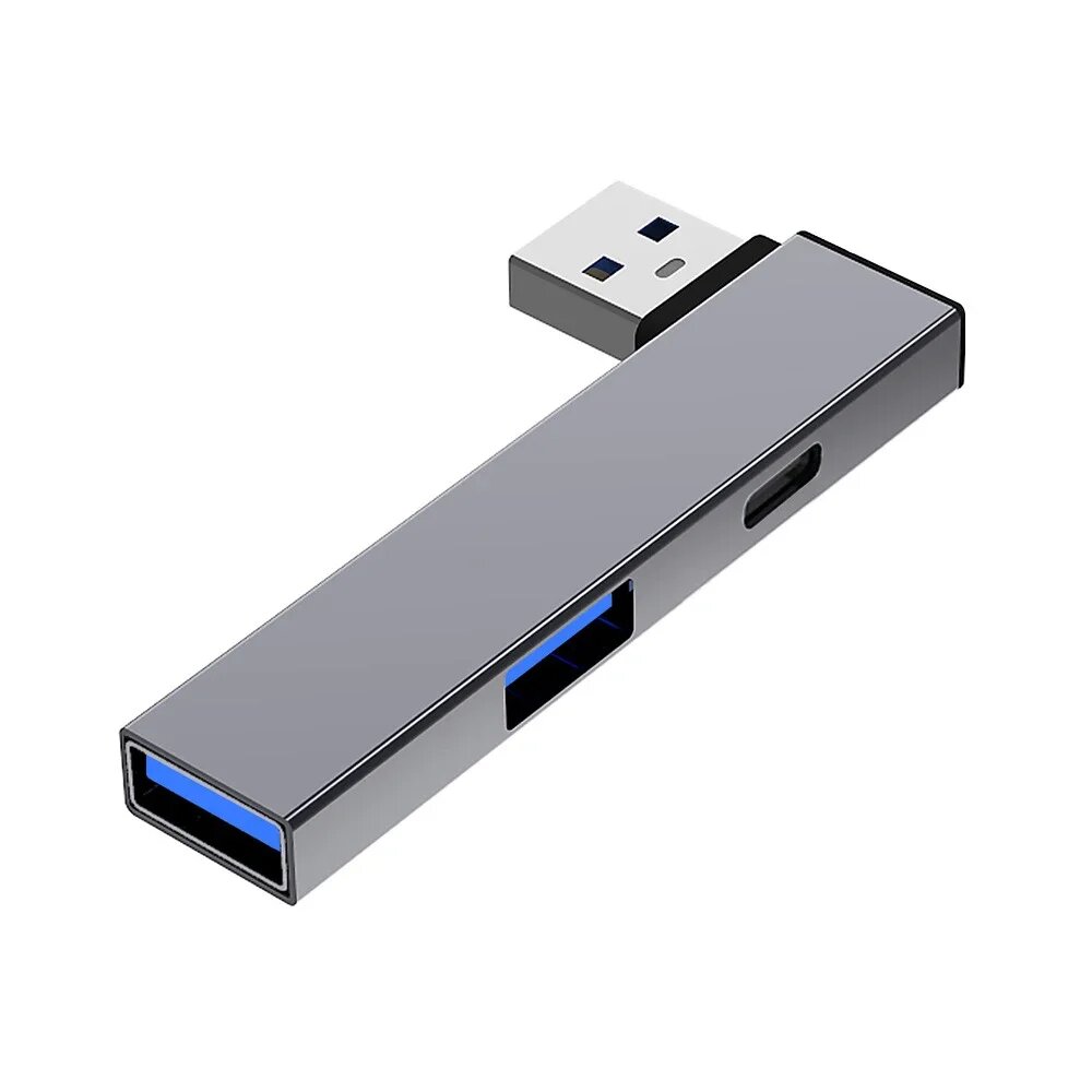 USB хаб YiFanHeRong 4 в 1, серый
