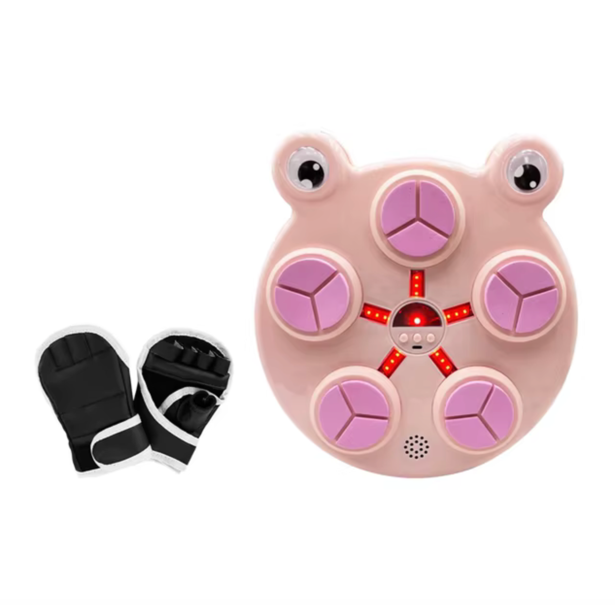 Детский тренажер для бокса, тренажер для детей, музыкальный спортивный тренажер, тренажер с перчатками, голубой