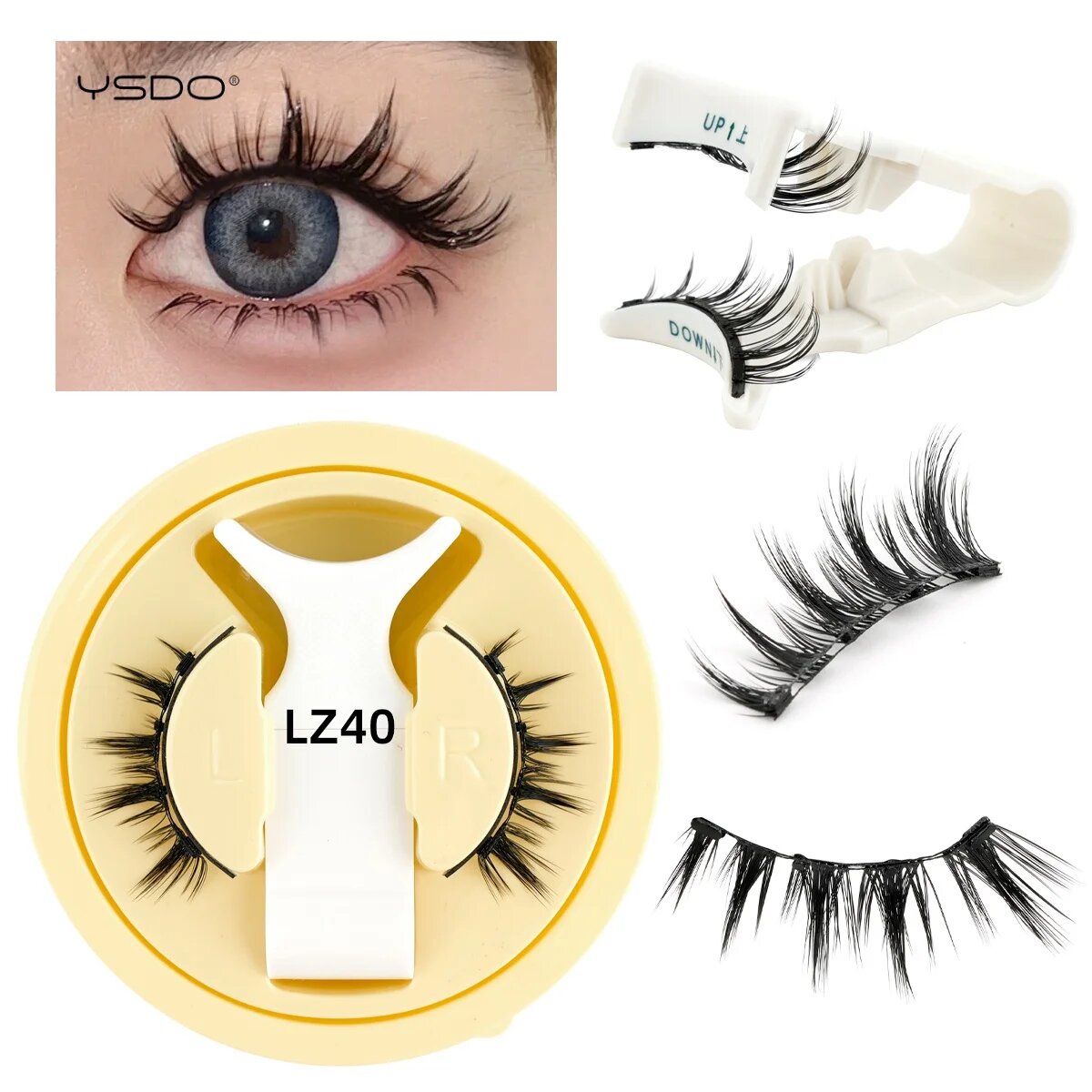 1 пара 3D набор магнитных ресниц с многоразовыми пинцетами Lshes, натуральные мягкие накладные ресницы, набор инструментов для наращивания ресниц