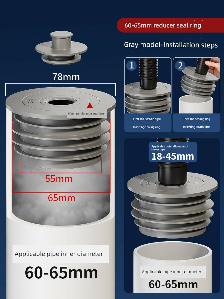 Антизапаховое уплотнительное кольцо для канализационных труб, заглушка, крышка для кухни, слив для стиральной машины,