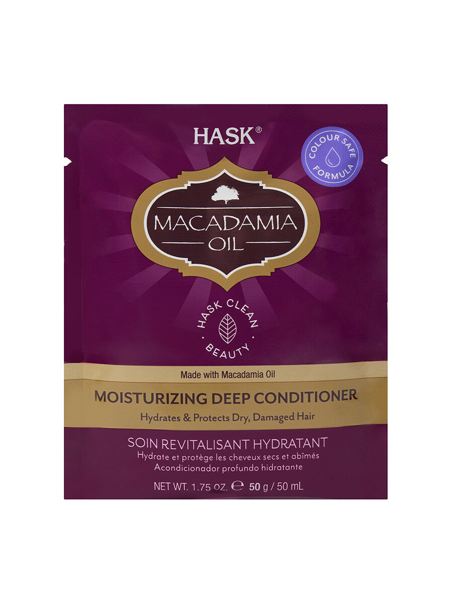HASK Увлажняющий кондиционер с маслом Макадамии в саше/Macadamia Oil Moisturizing Deep Conditioner Sachet 50ML 33305