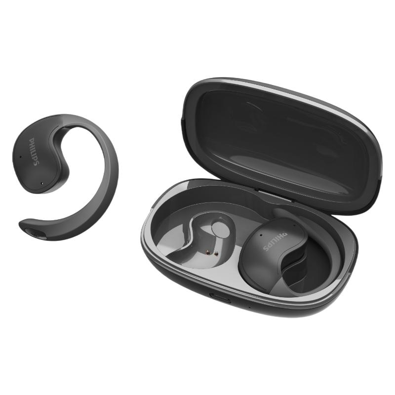 Наушники-вкладыши PHILIPS беспроводные, night black, 120 ч работы, шумоподавление при звонках