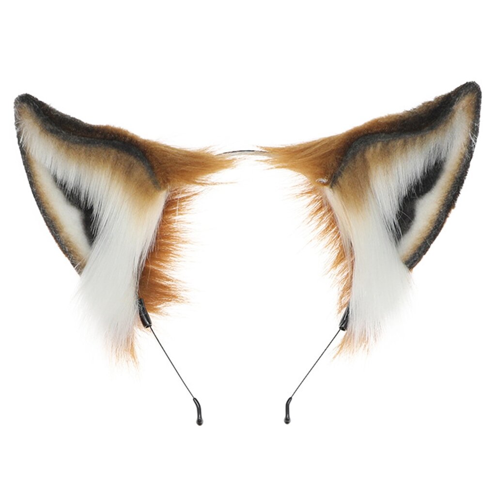 Furry Foxes Ears Cats Girls Cosplays Hair Accessories Cute Plush Animal Ear Headwear Long Fur Animal Role Playing