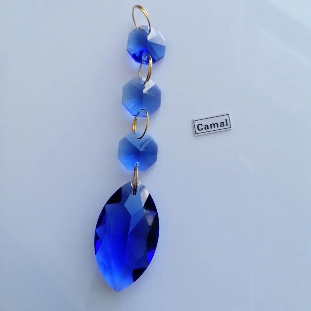 Хрустальные подвески Camal 2 шт. 38 мм Синий, Blue
