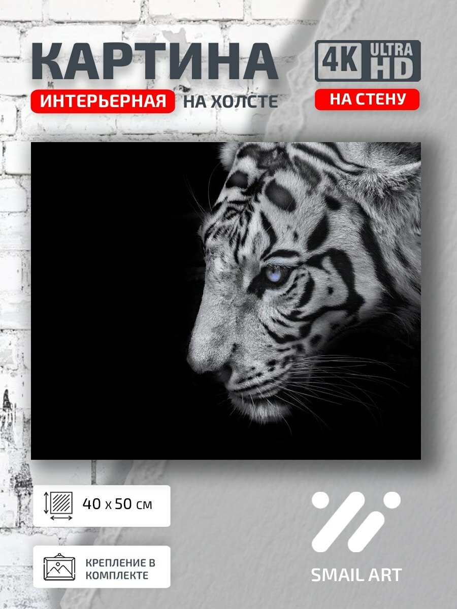 Картина на холсте интерьерная 40 на 50 на стену черном фоне для спальни атмосфера