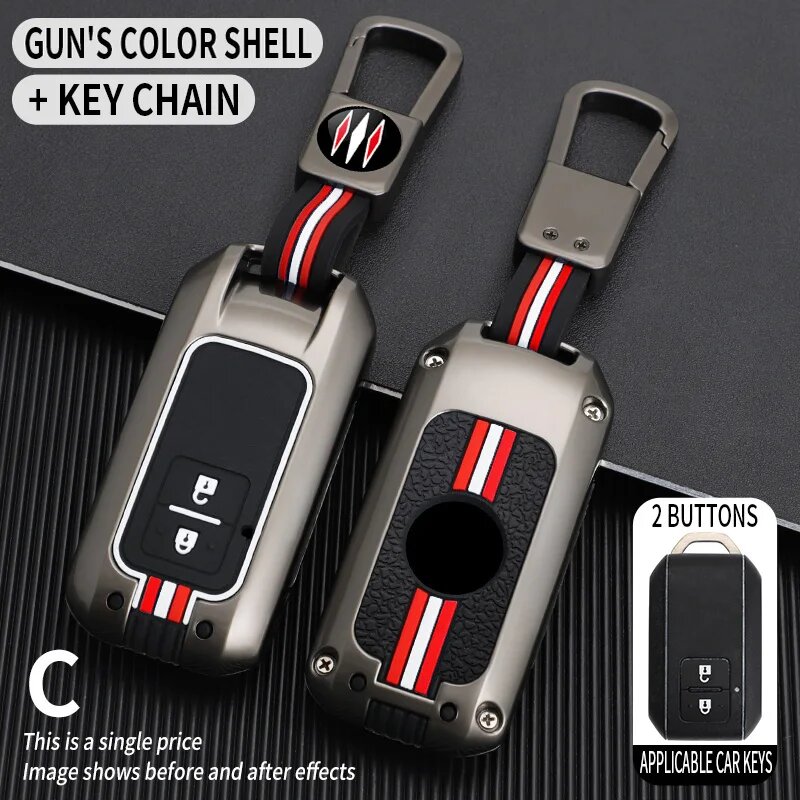 Брелок для ключей 2 кнопки, gun color, Suzuki