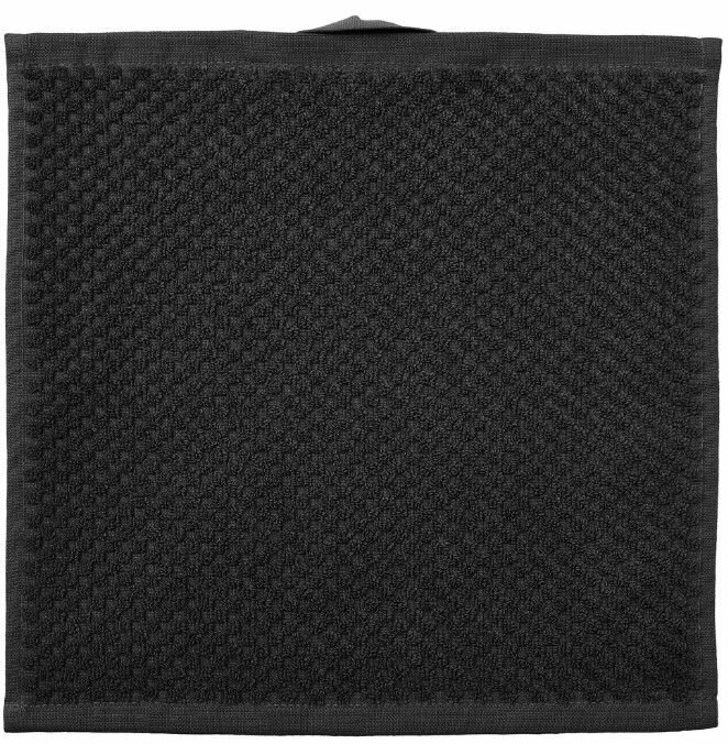 IKEA Полотенце для лица, рук 30x30 см, бязь, черный, 1 шт-