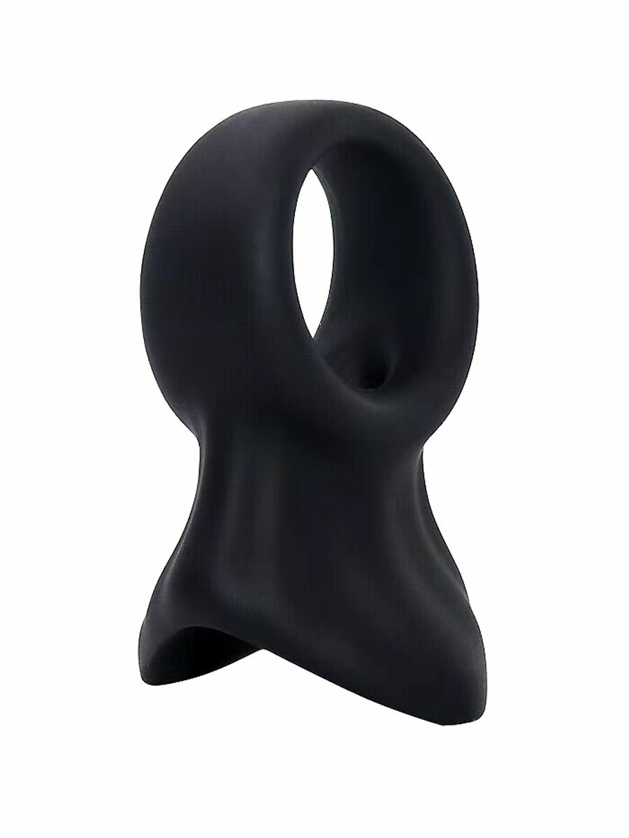 Силиконовая эластичная насадка на член и мошонку Ring With Ball Stretcher, 1шт