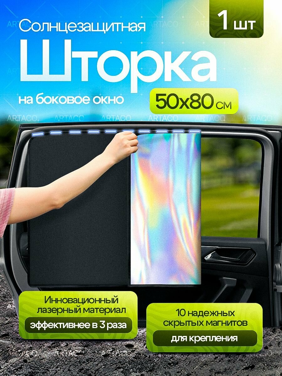 Шторка магнитная на боковое стекло крепление на 10 магнитах