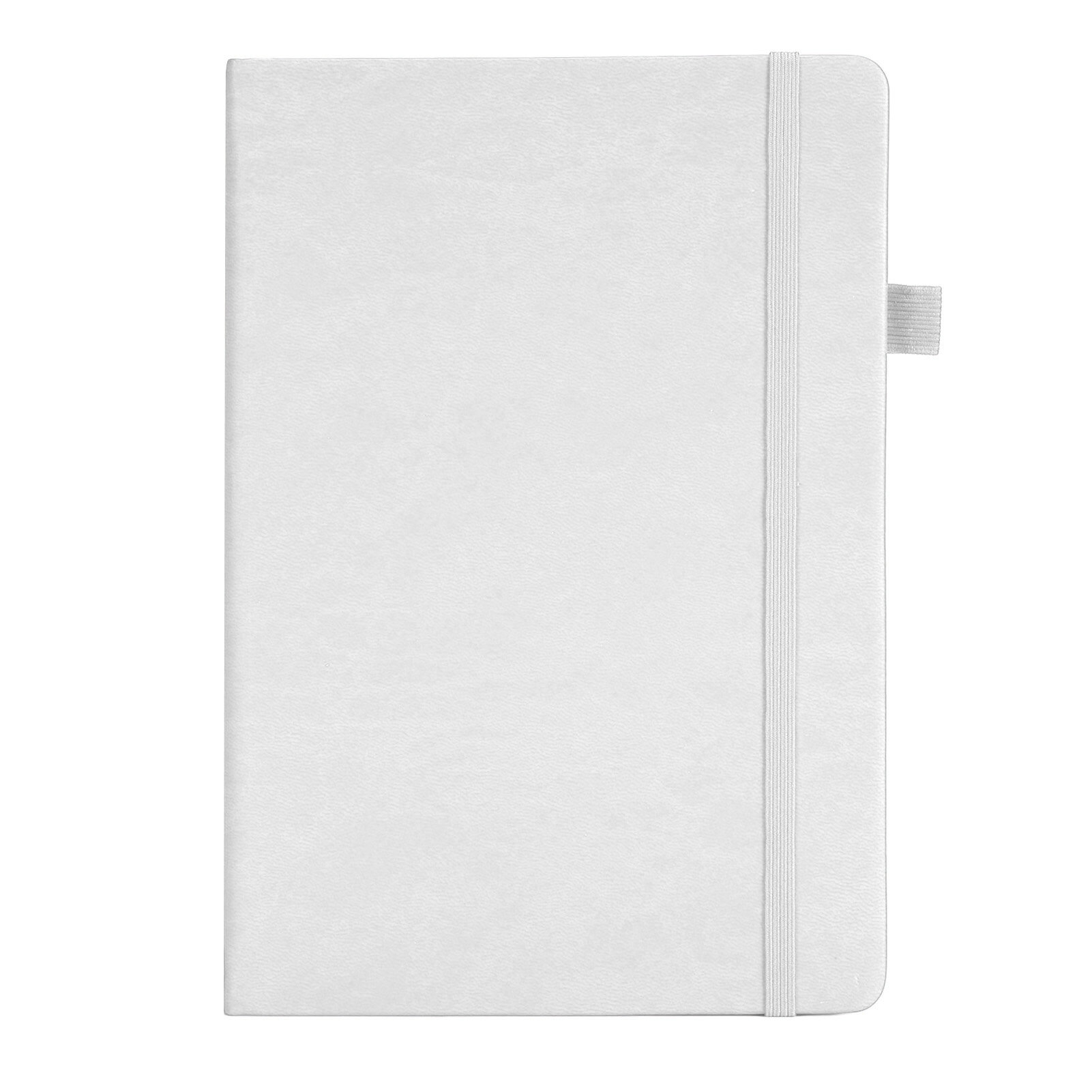 Блокнот А5 Lined Notebook Portable из искусственной кожи с жесткой обложкой и эластичным ремешком для деловой школы белого цвета