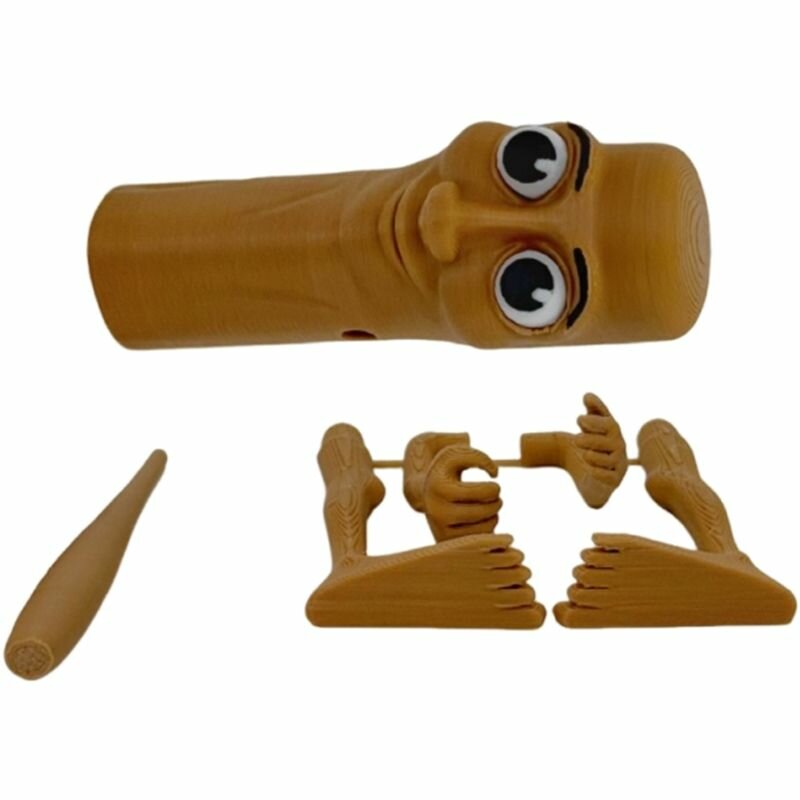 Абстрактная декомпрессионная игрушка ручной работы с 3D-печатью -Деревянный человечек