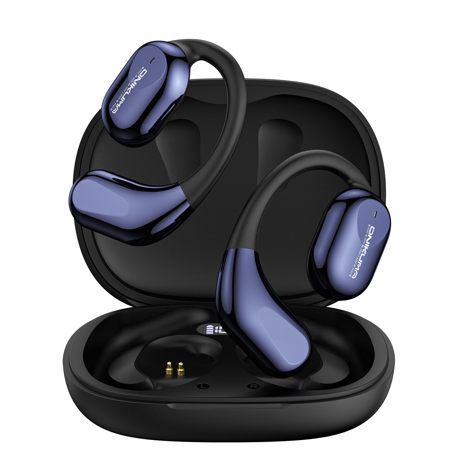 ONIKUMA T209 Наушники Bluetooth OWS Наушники На уши Настоящее Безживое BT5.4 Не Внутриушечные Спортивные Игровые Подвешенные, Материал ABS, Цвет Черный, Чип AB5656C, Диапазон Передачи 15 метров, Ёмкость Батареи Наушников 70mAh, Ёмкость Зарядного Отсека