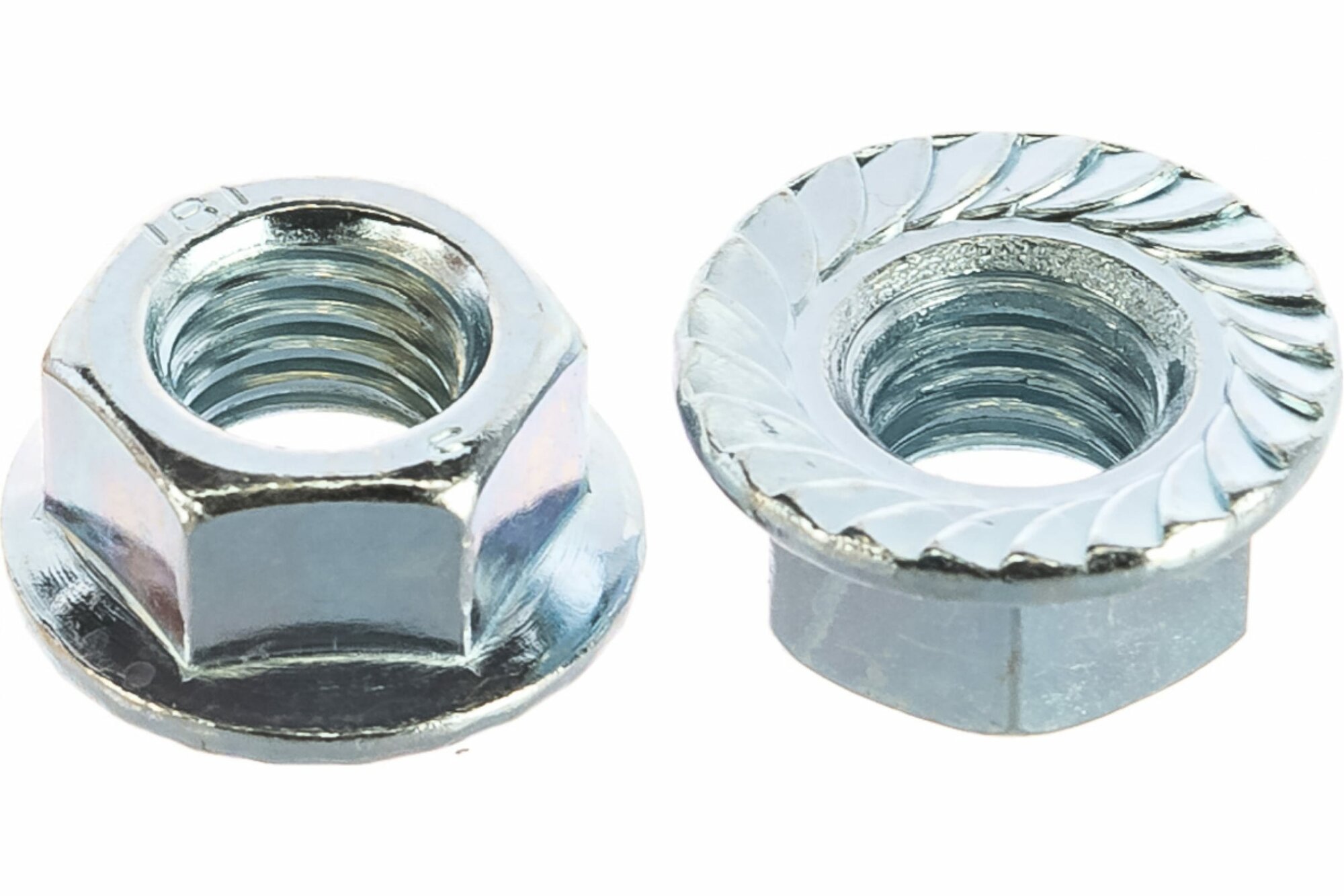 Гайка с прессшайбой М8 DIN6923 оцинкованная "МастерБолтиков" (25 шт)