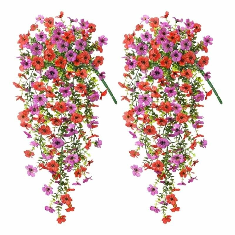 Две эвкалиптовые фиалки искусственные цветы фиолетовые