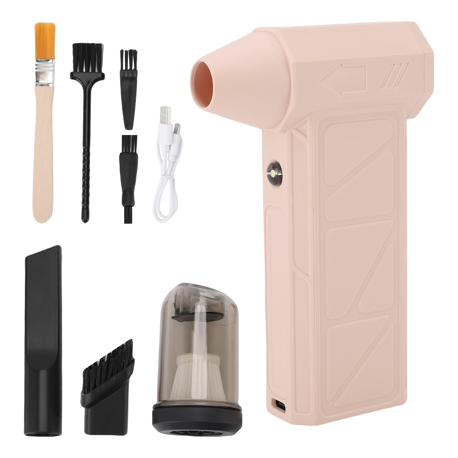 Super Turbo Fan Campin Handheld Dust Cleaner Car Snow Water Barbecue Blower Rechargeable 130000RPM Pink