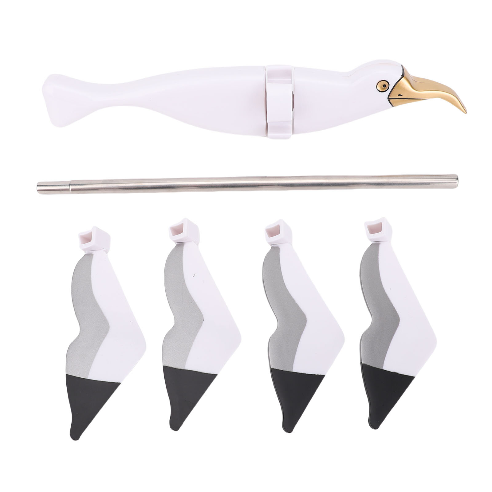 Садовая вертушка в виде чайки, белая, из атмосферостойкого пластика, ветряная мельница в виде чайки для сада.