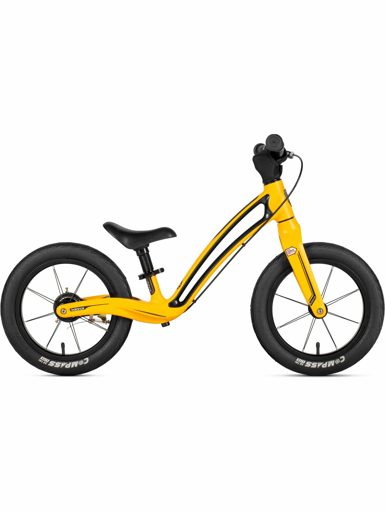 Беговел для детей Montasen 14" M-F805 2-4 года, алюминиевая рама, желтый