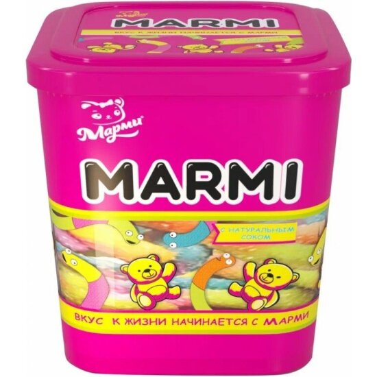 Мармелад Marmi ассорти жевательный в сахарно-кислой обсыпке 250 г