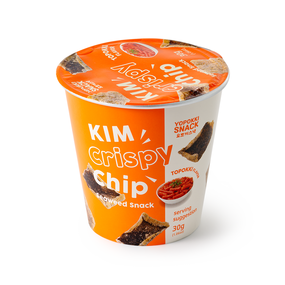 Чипсы Yopokki, из морской капусты, со вкусом токпокки, в стакане, 30 г