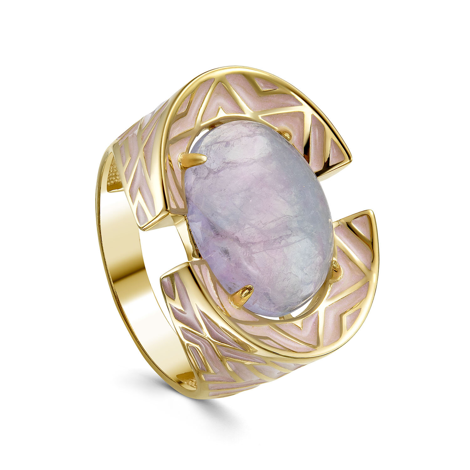 Кольцо, серебро, 925 проба, флюорит