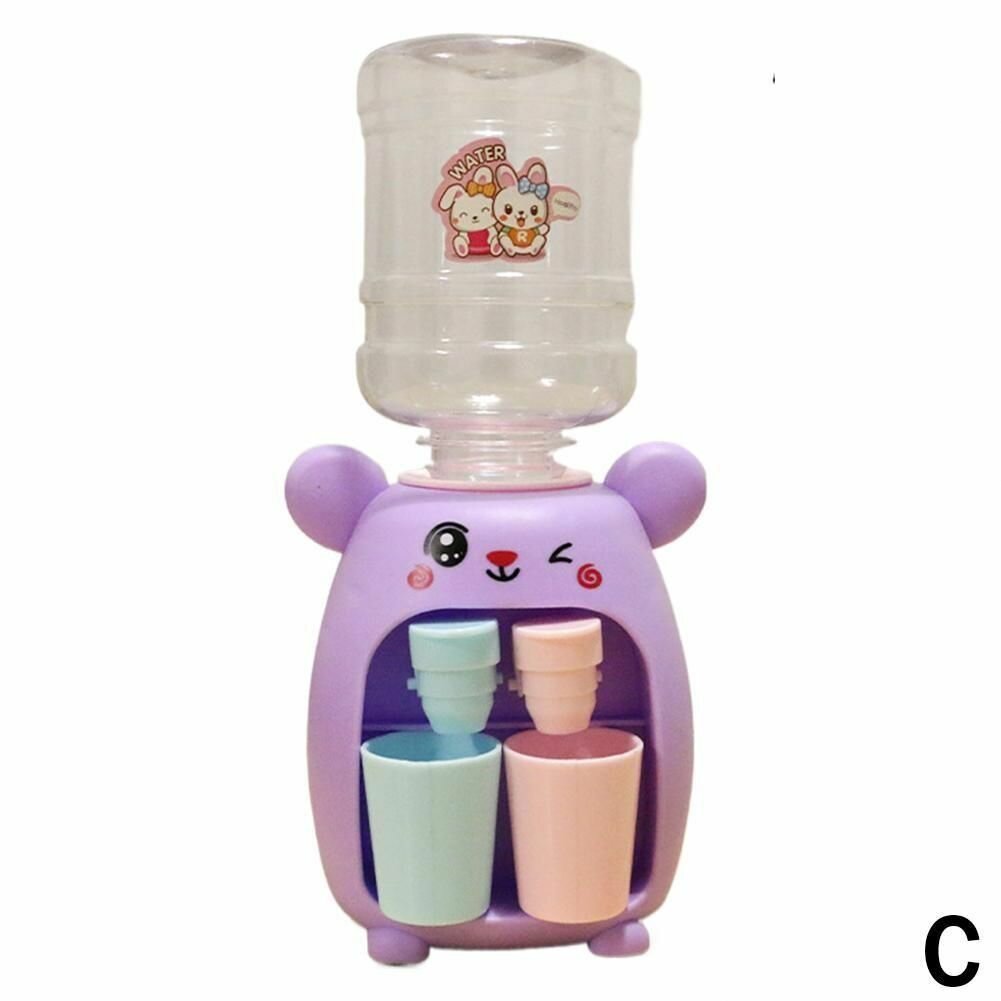 Кулер для воды детский настольный зайчик розовый, мини-диспенсер для ребёнка