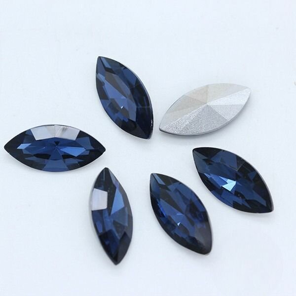 Хрустальные стразы для творчества, гранёные стеклянные кристаллы 5x10 и 7x15 мм, блестящие декоративные элементы для скрапбукинга, украшений аксессуаров и свадебного декора, 10-20 шт в упаковке