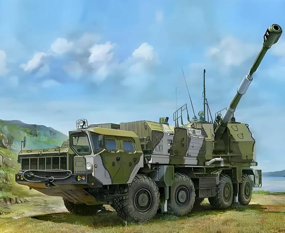 Trumpeter 01036 1/35, Российская 130-мм береговая артиллерийская установка А-222 сборная масштабная модель для коллекции и диорам, детализированная реплика для моделистов и коллекционеров