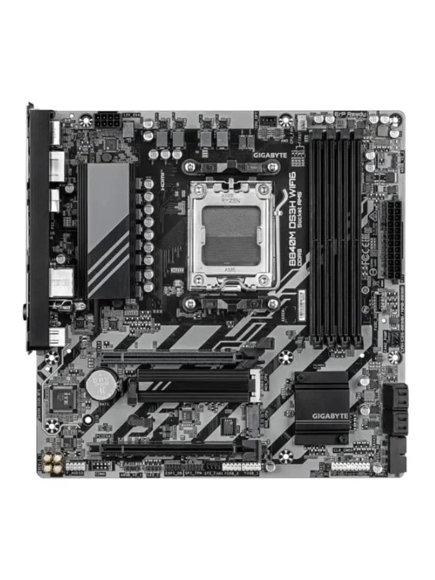 Материнская плата GIGABYTE B840M DS3H WIFI6 mATX AM5 AMD B840 4xDDR5 (256ГБ)