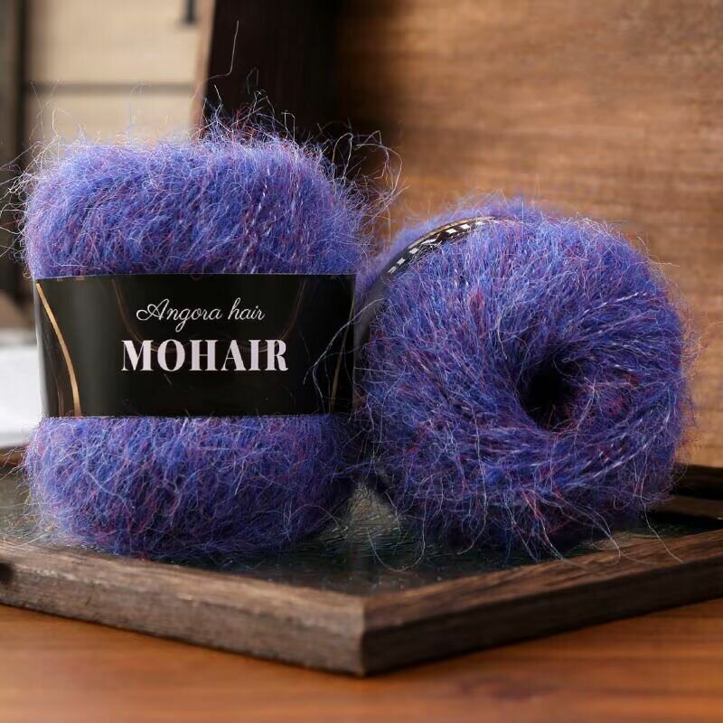 Пряжа альпака мохеровая для вязания уютных свитеров, шарфов и амигуруми, мягкая смесь альпаки и мохейра для ручного творчества