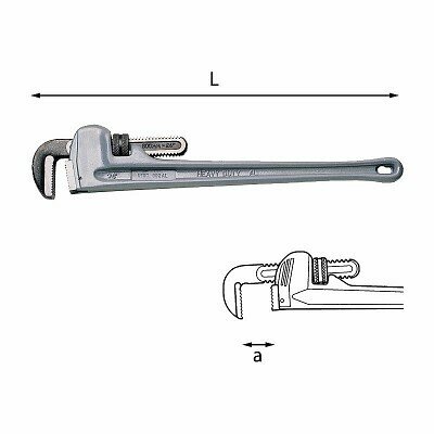 Трубный ключ американской модели с корпусом из алюминия 2.1/2", 450 мм, 302 ALN-450 USAG U03020016