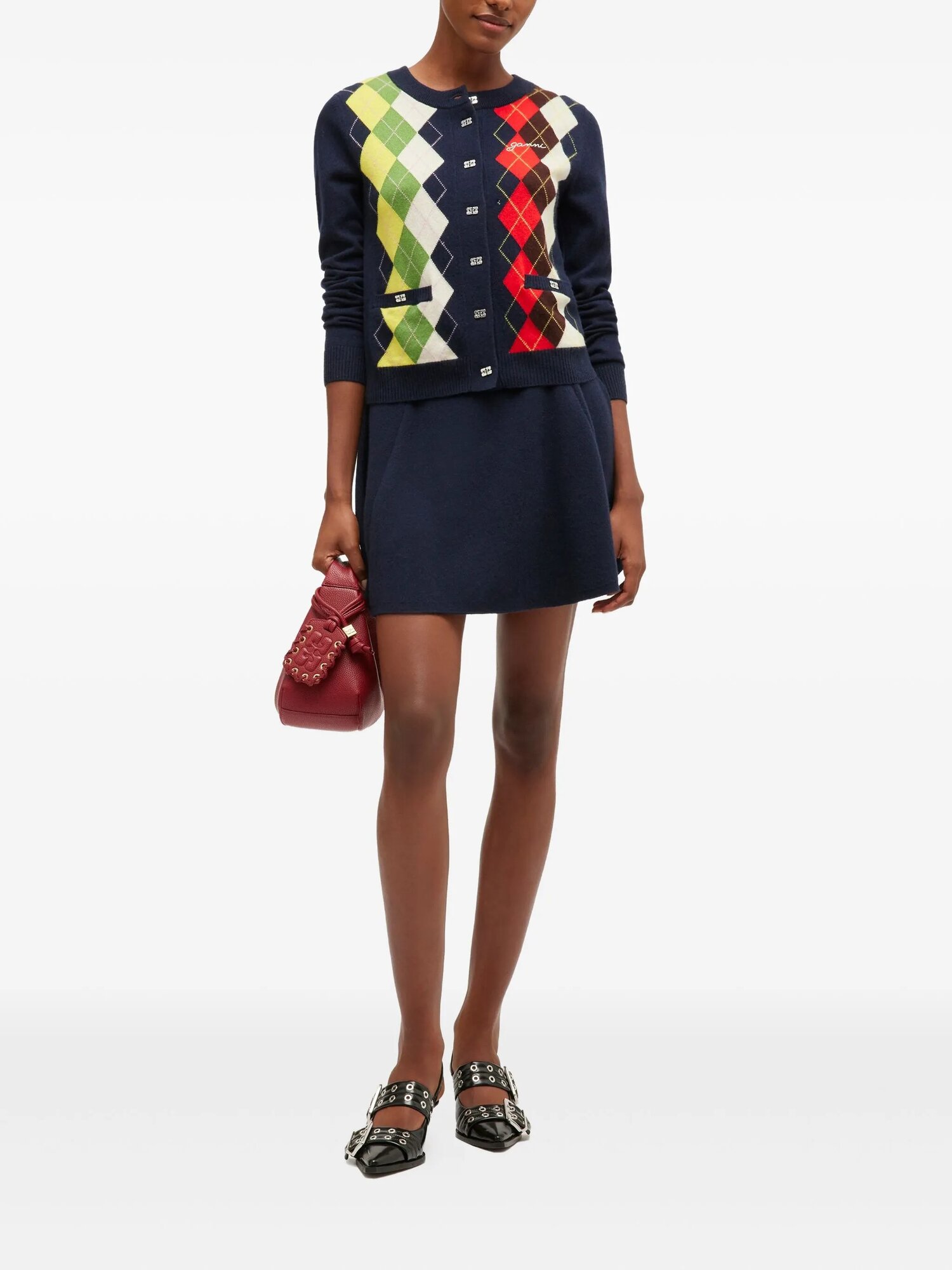 Юбка GANNI, размер M, синий — фото 1
