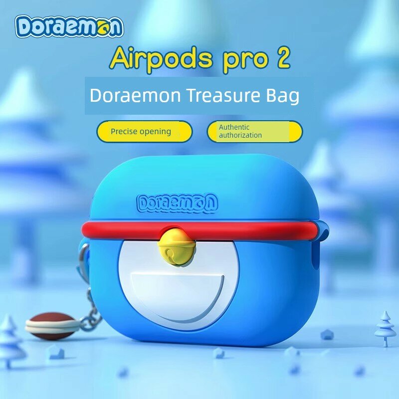Чехол-накладка из мягкого силикона для AirPods Pro 2, стиль Dora Pocket, полная защита, антижелтение