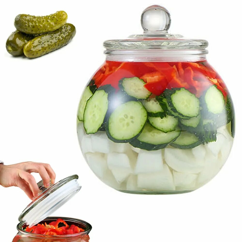 Кадка для засолки, Стекло, 2.5 л