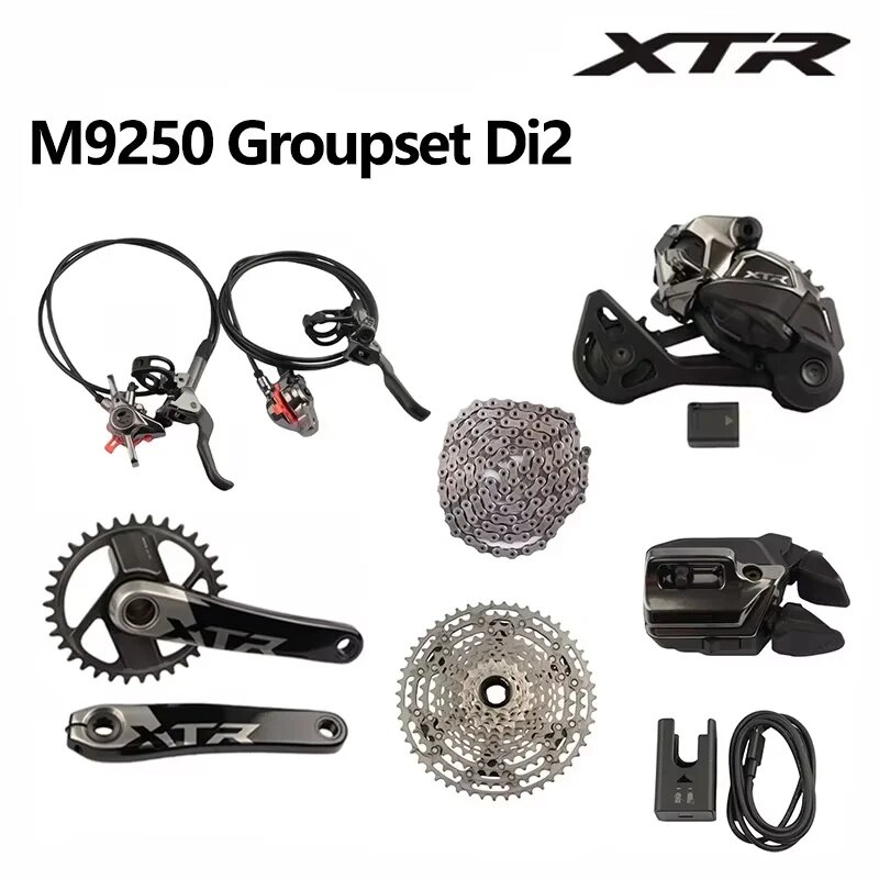 Shimano XTR M9200 Di2 1X12 Speed Groupset для MTB 170mm, 34Т