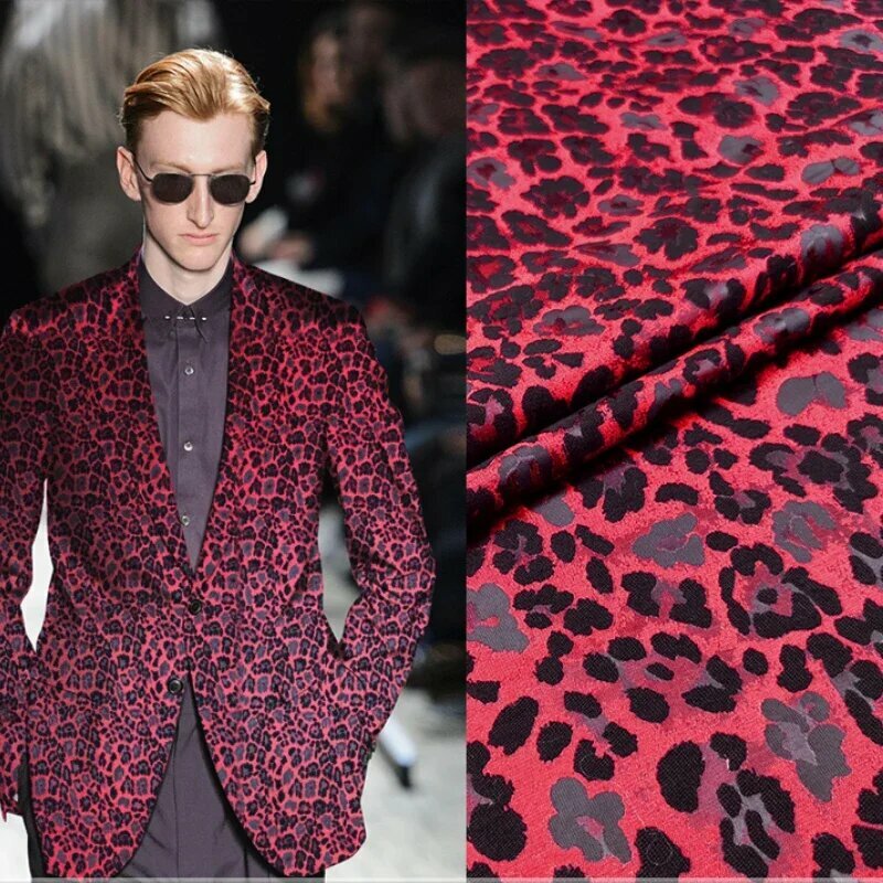 Жаккардовая парча, леопардовый принт, полиэстер/акрил, 1 метр 1.5 meters, 2