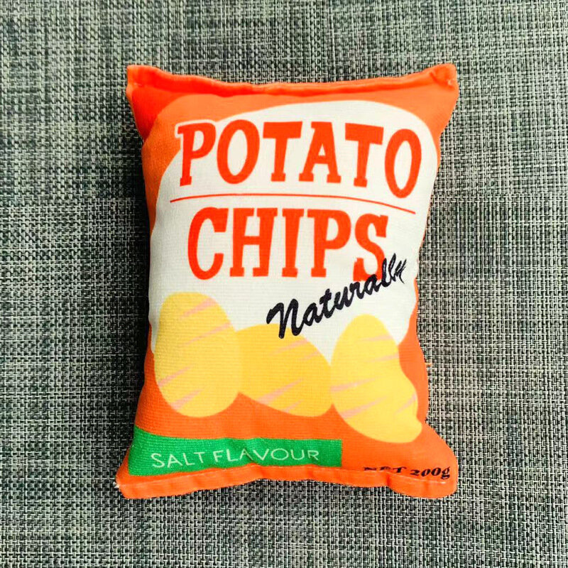 Звонящие бумажные звуковые игрушки для домашних животных картофельные чипсы моделирование устойчивые к укусам Мягкие