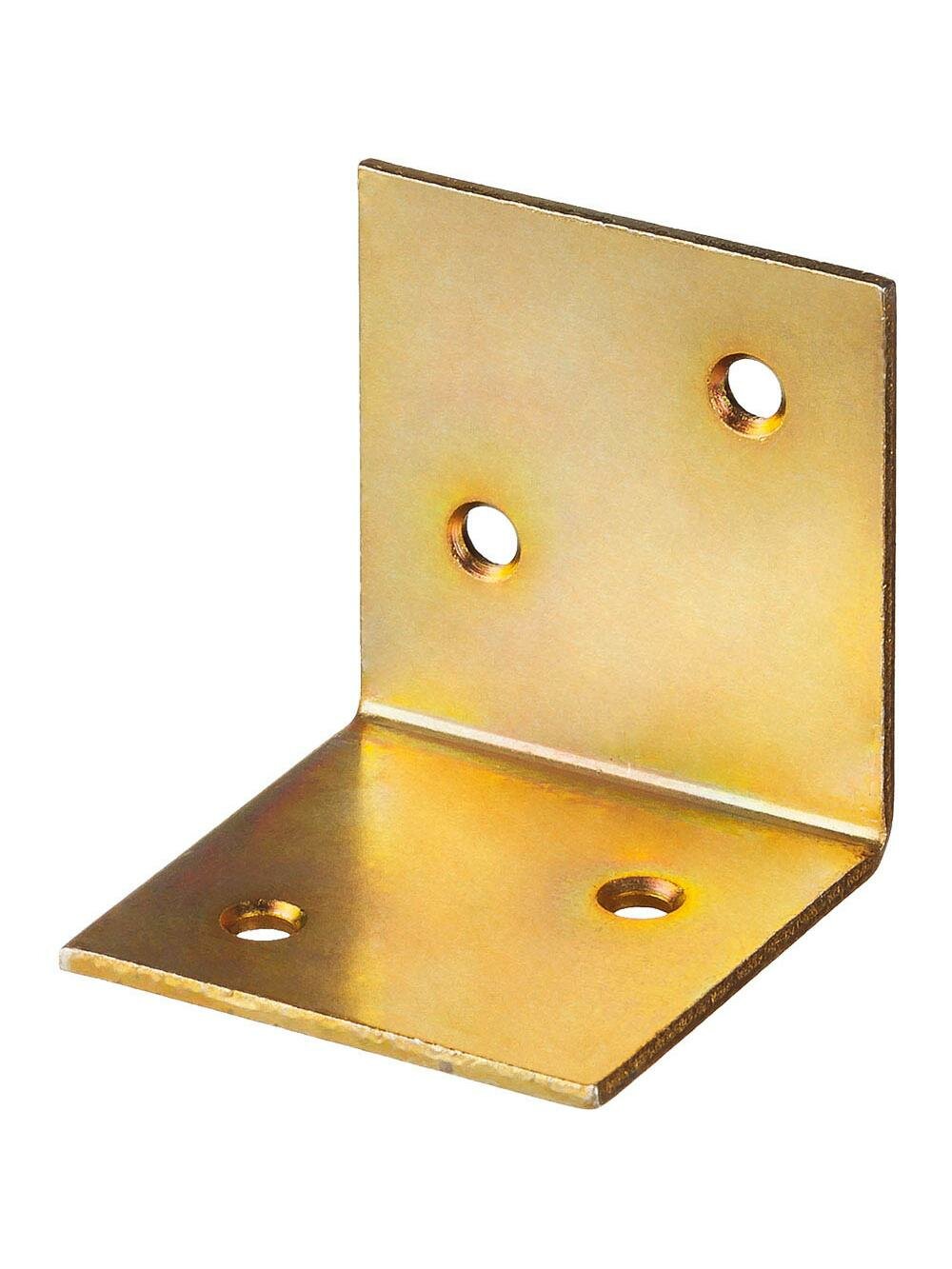 Набор Уголок мебельный широкий УМШ-2.0, 40х40х40 х 2мм, желтый цинк, ЗУБР {31033-40} (1 шт) (2 шт)