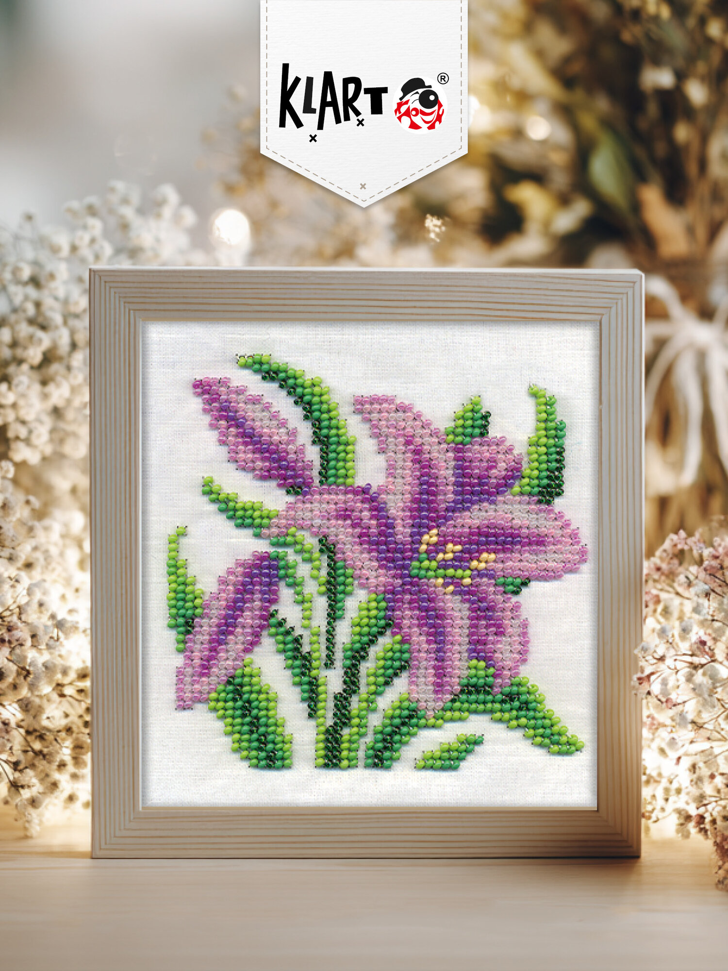 Набор для вышивания Klart 8-125 "Садовая лилия" 12 х 12 см