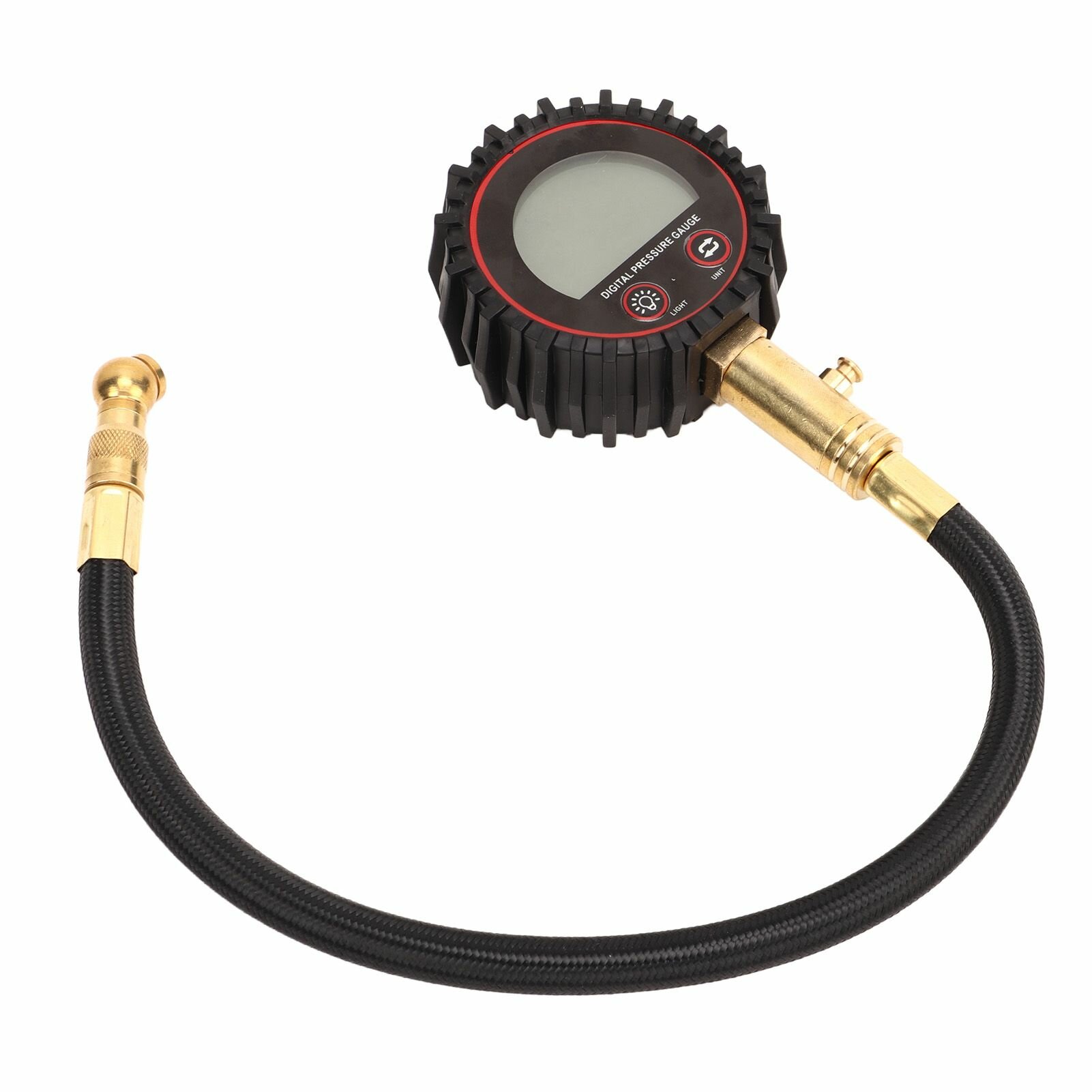 Цифровый манометр для измерения давления в шинах 0-200 PSI 4 единицы, надёжный и удобный в использовании, для автомобилей, мотоциклов, внедорожников и велосипедов